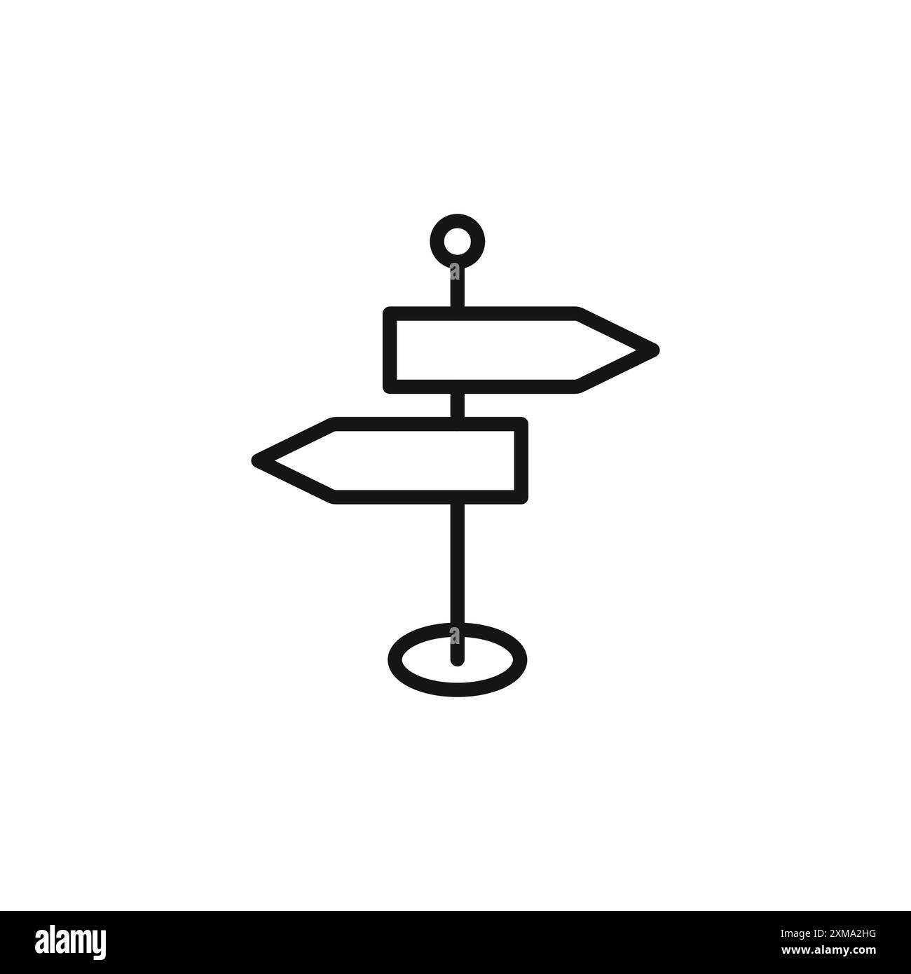 signpost icon outline collection or set in black and white outline ...