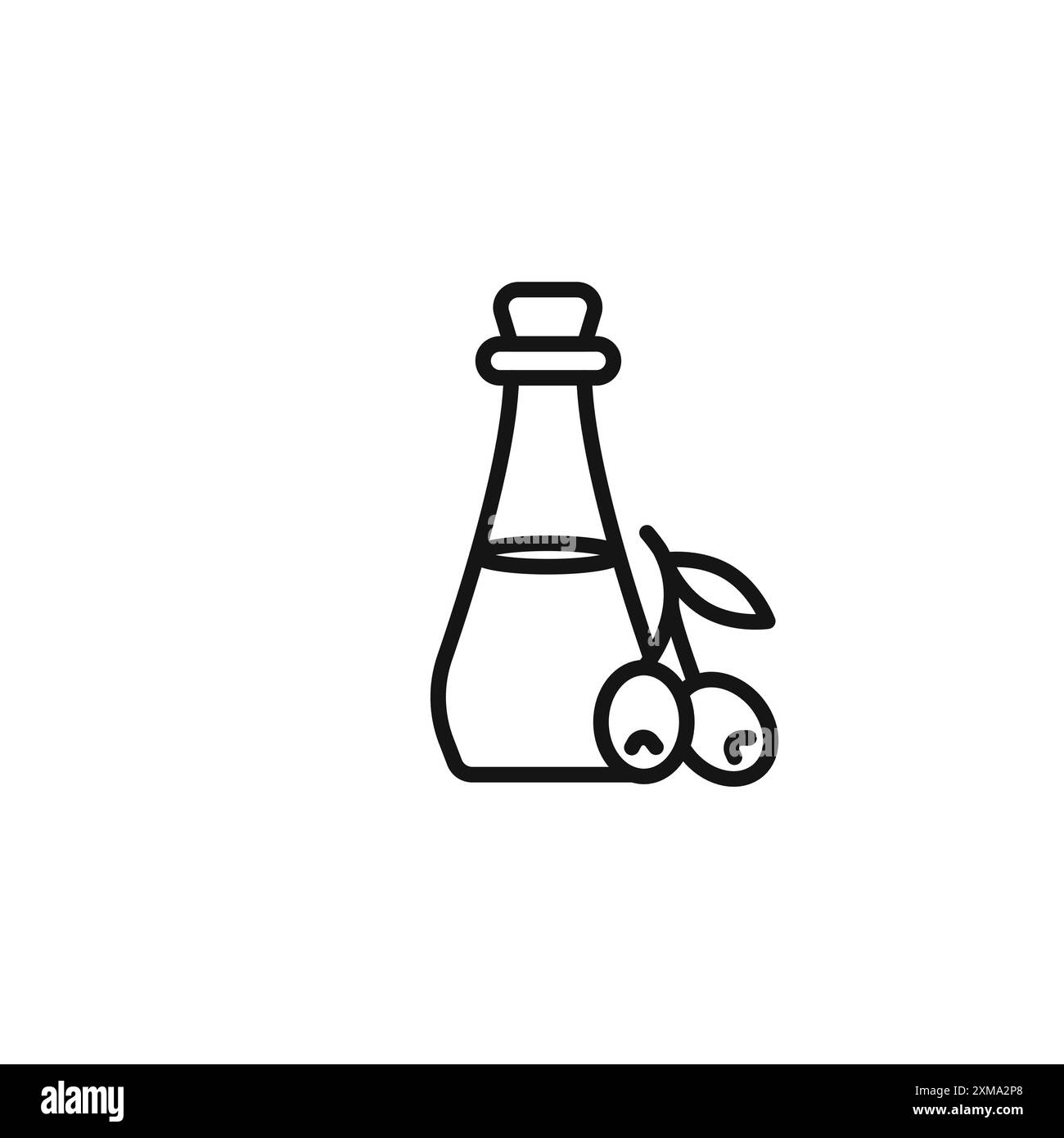 Olive oil icon outline collection or set in black and white outline ...