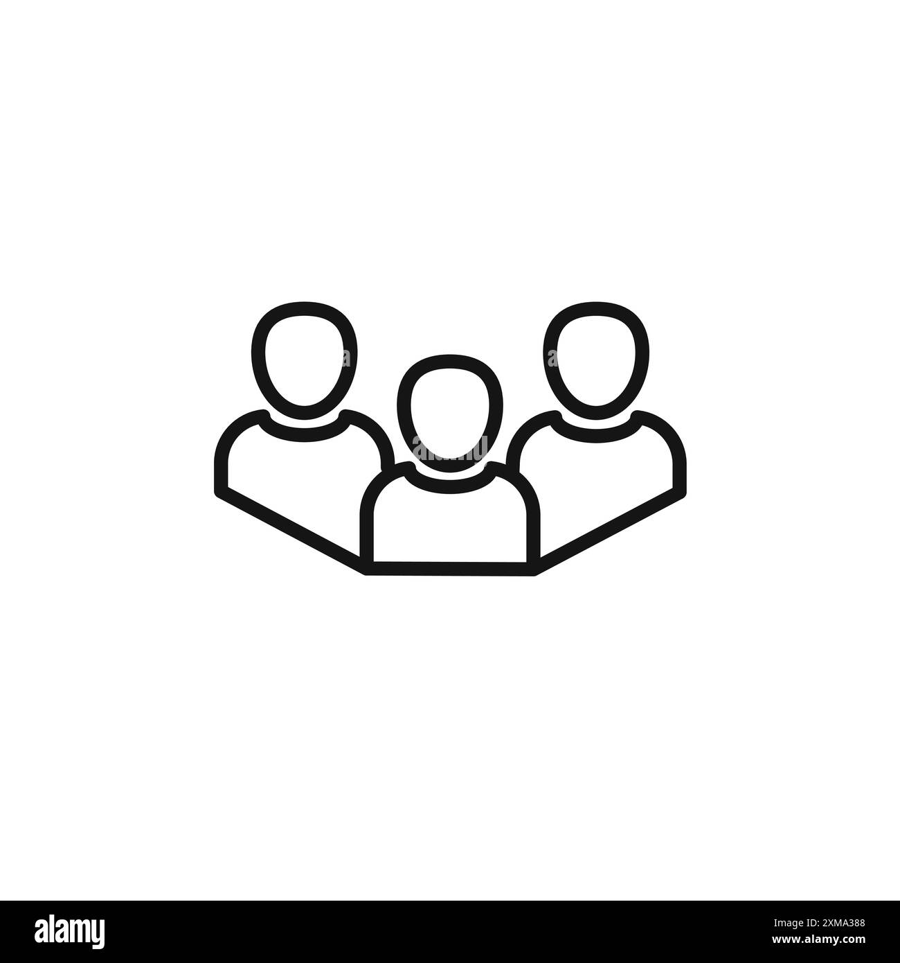 People icon outline collection or set in black and white outline Stock ...
