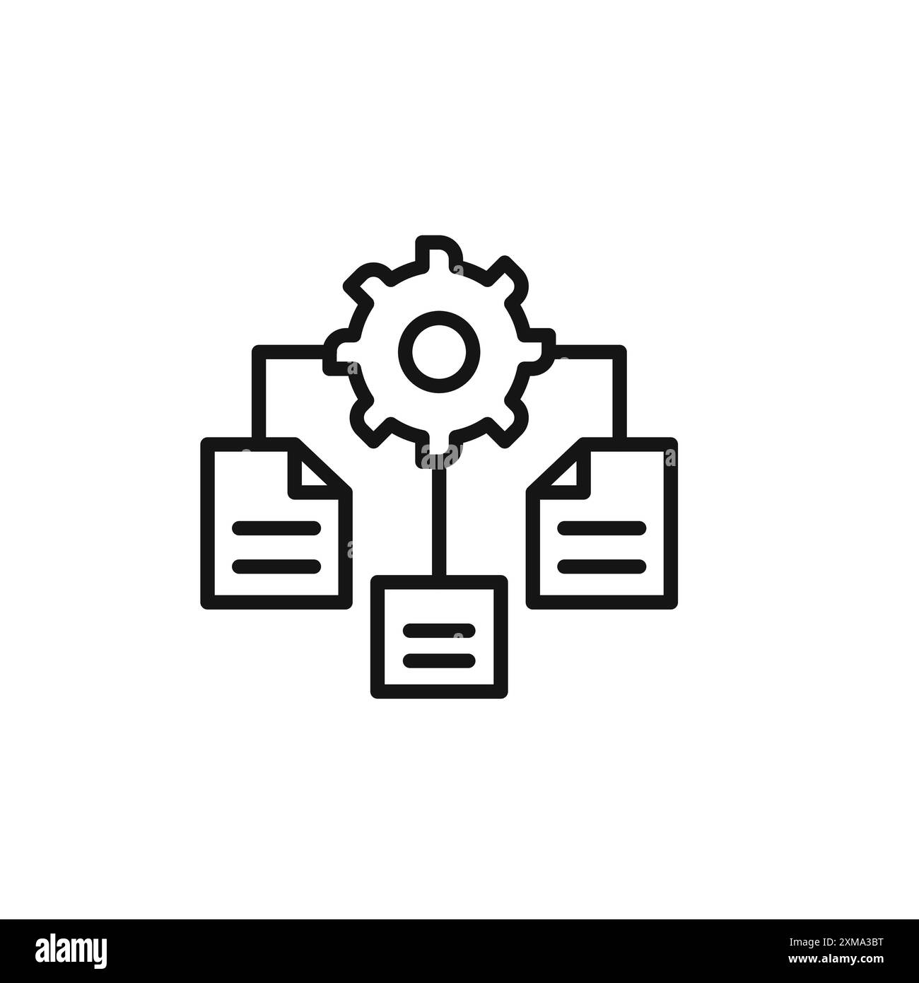 Procurement icon outline collection or set in black and white outline ...