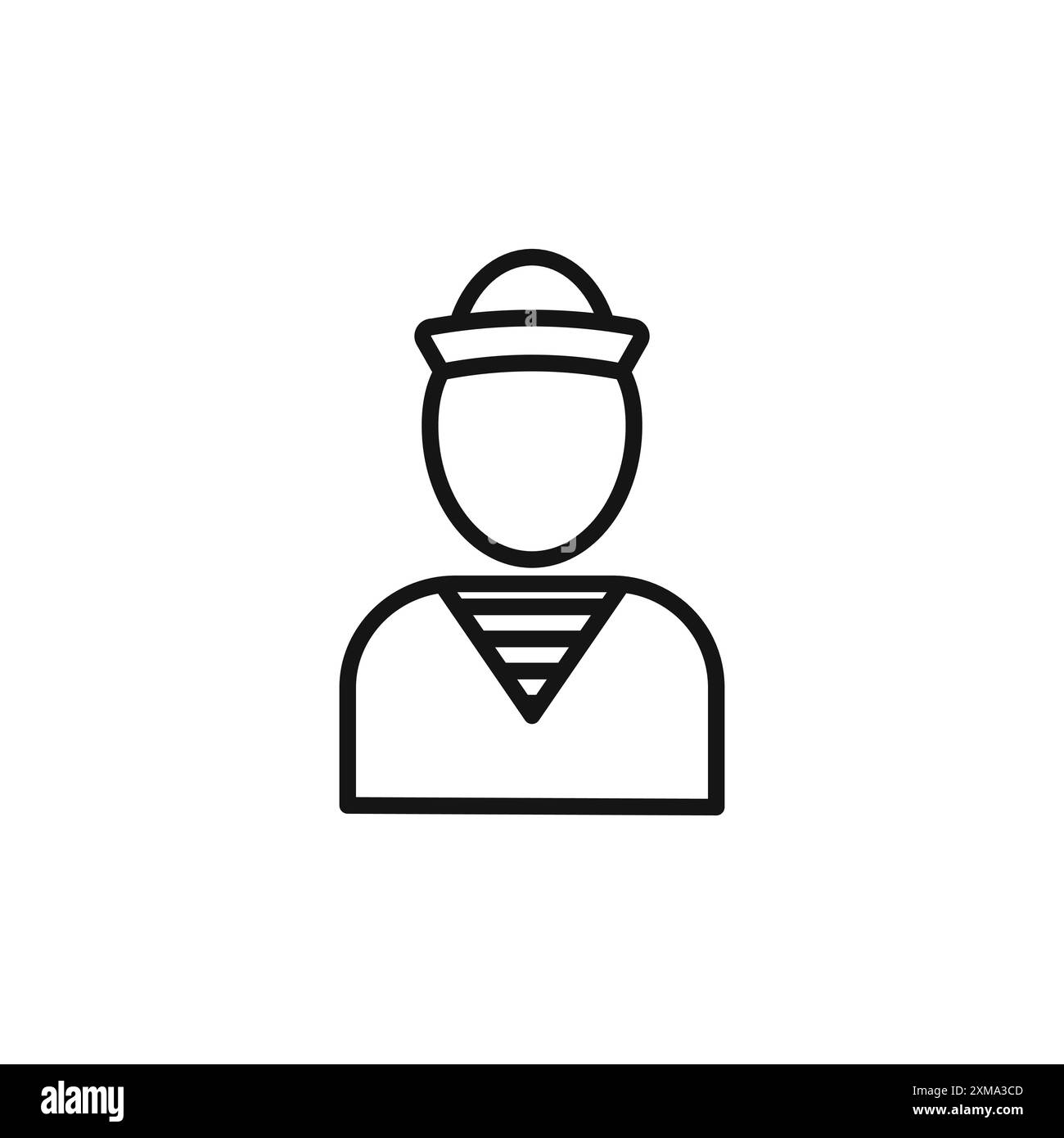 Sailor icon outline collection or set in black and white outline Stock ...