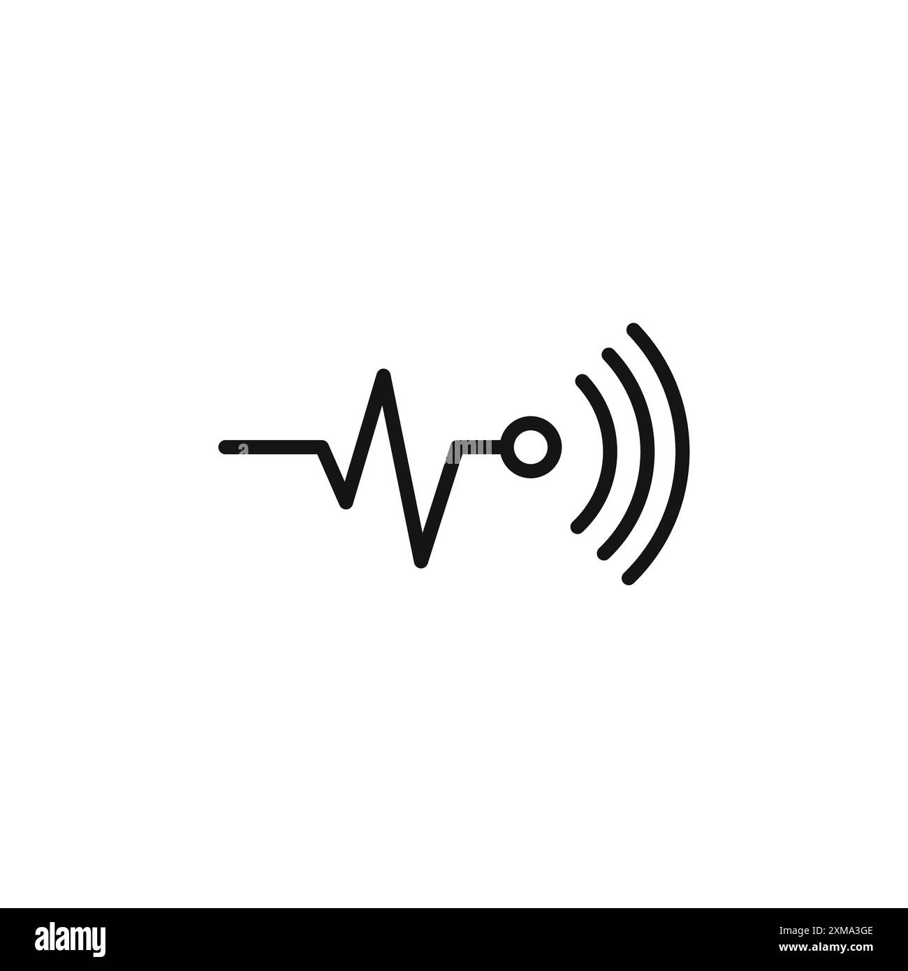 Sensor icon outline collection or set in black and white outline Stock ...