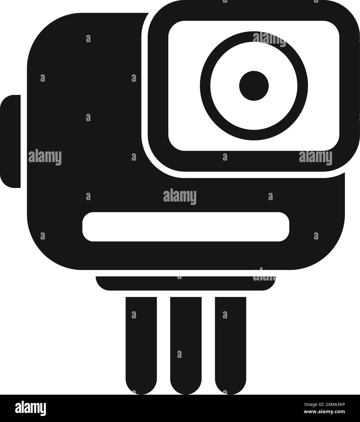 Action camera icon in black simple style isolated on white background ...