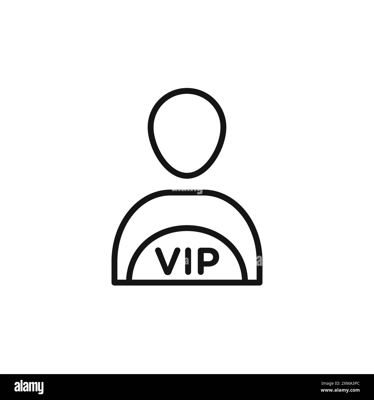 vip person icon outline collection or set in black and white outline ...