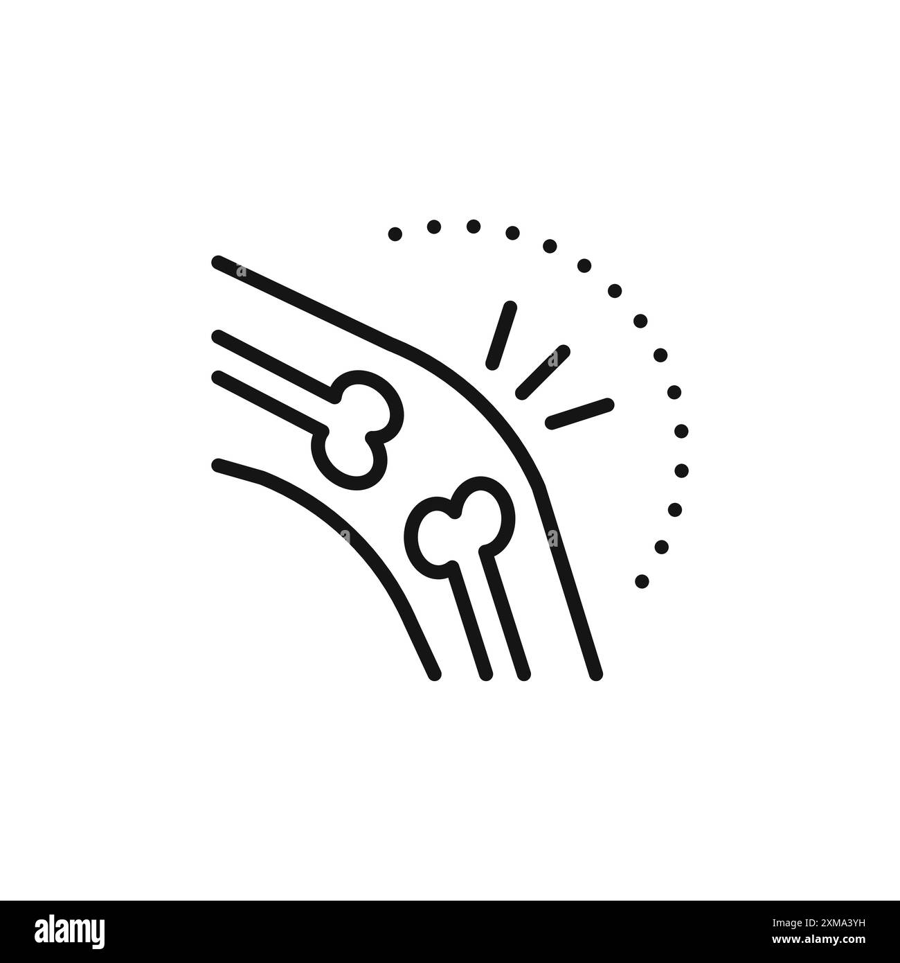 Treatment arthritis icon outline collection or set in black and white ...