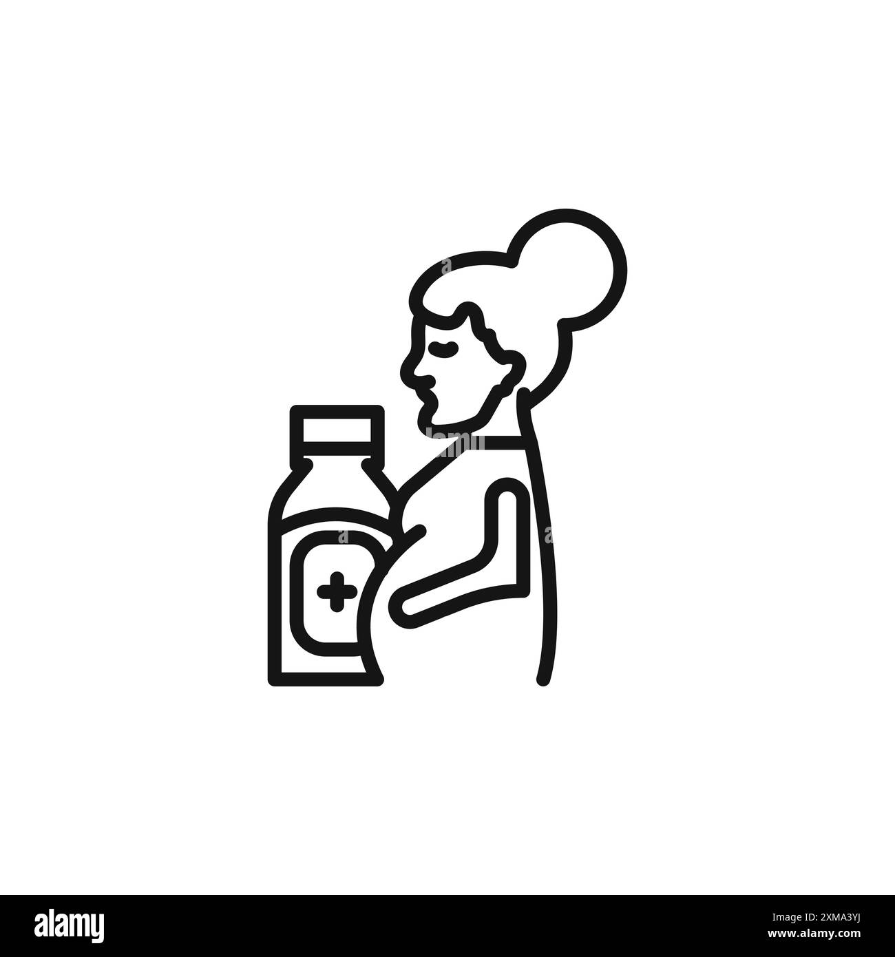 Supplements for pregnant women icon outline collection or set in black ...