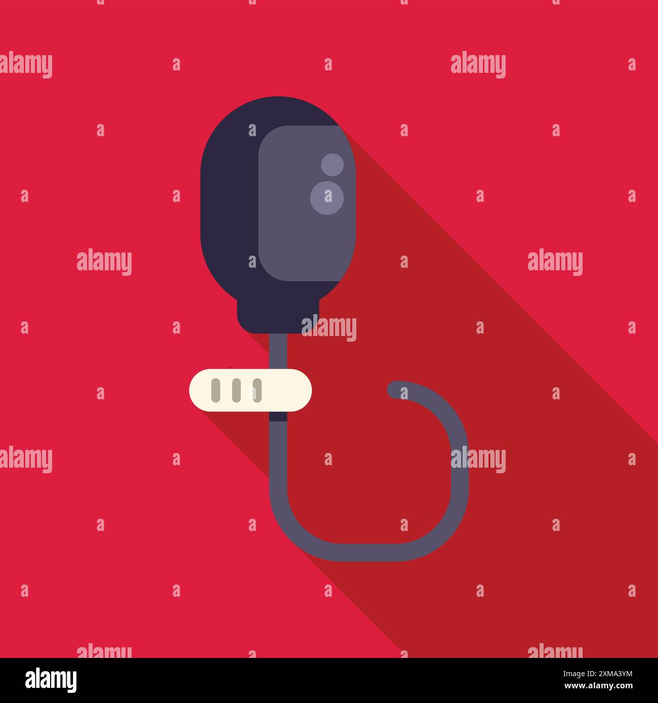 Blood pressure cuff, an instrument used for measuring blood pressure ...