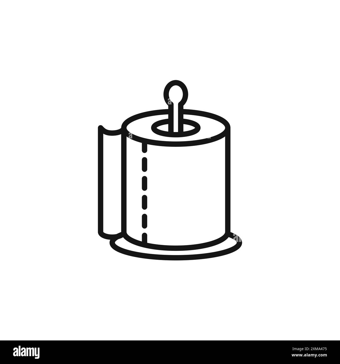 toilet tissue paper roll icon outline collection or set in black and ...