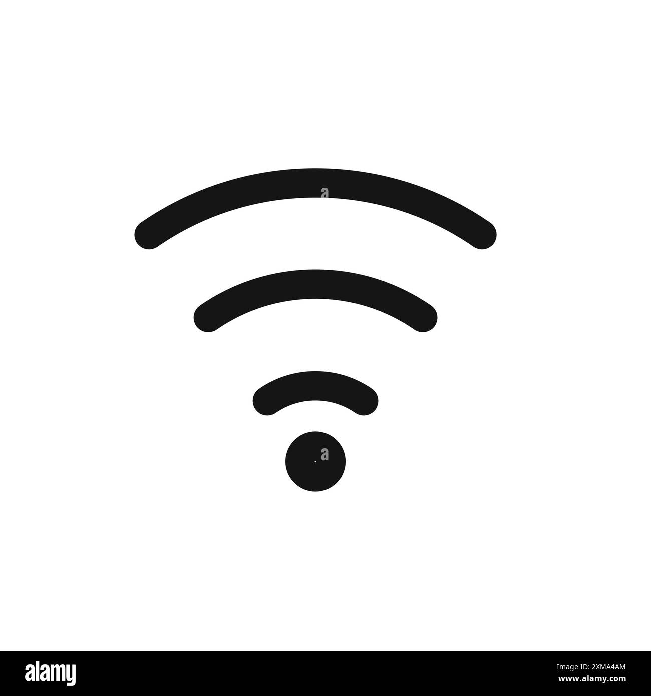 Wifi icon (2) outline collection or set in black and white outline ...