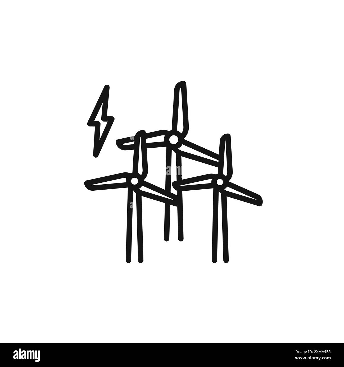 Windmill in the desert Stock Vector Images - Alamy