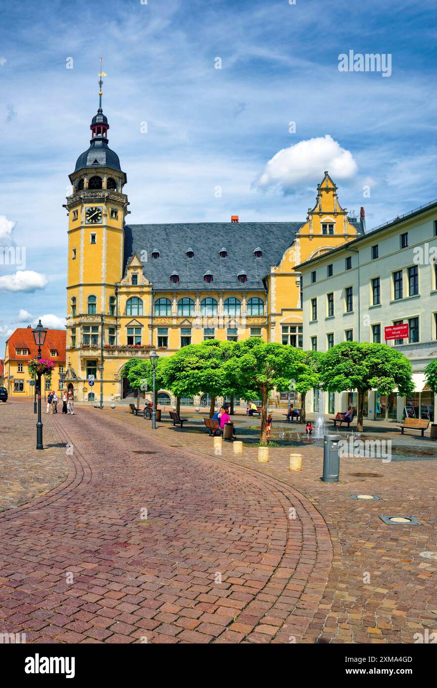 Town hall on the market square, Koethen, Saxony-Anhalt, Germany Stock ...