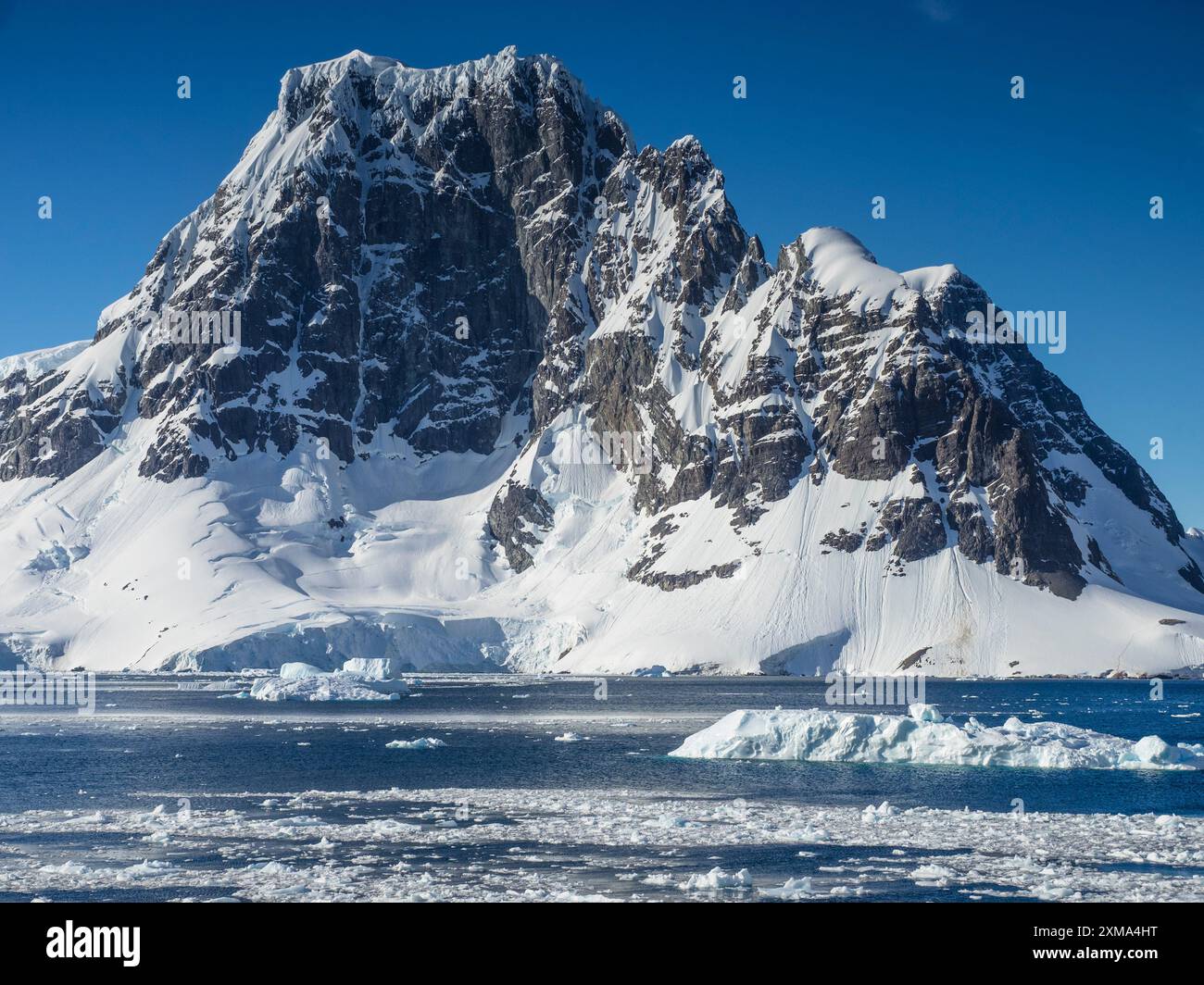 Drift (Brash) ice below Mount Cloos at the northern entrance to the ...
