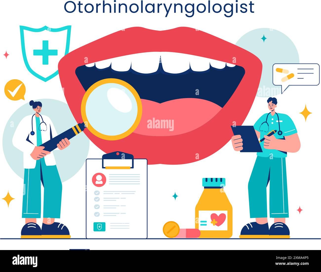 Otolaryngologist vector illustration hi-res stock photography and images - Alamy
