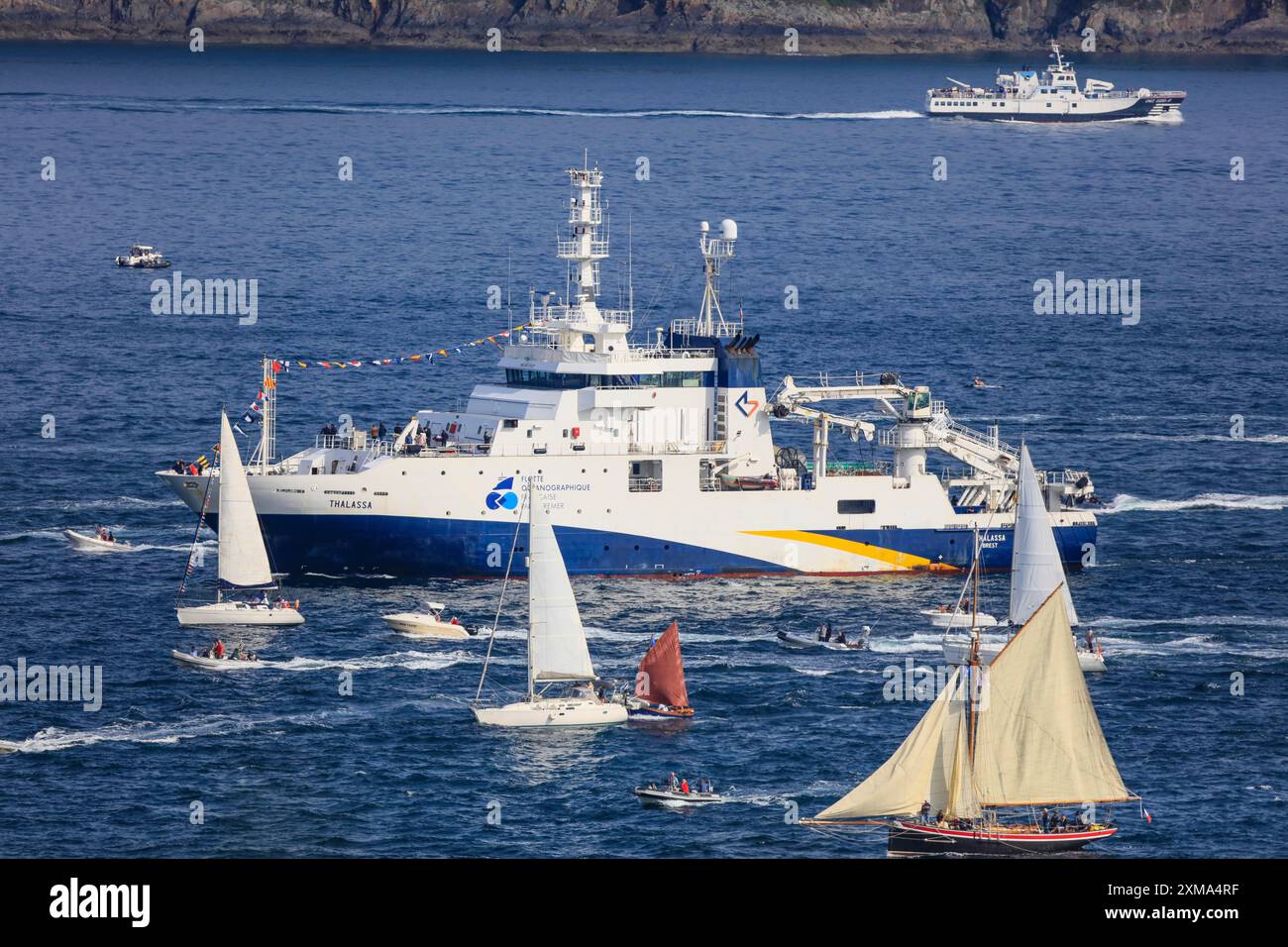 Research vessel Thalassa of the French marine research institute ...