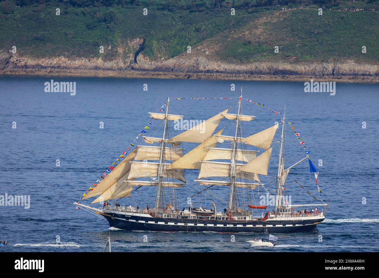 Three-masted windjammer Belem, barque built in Nantes in 1896, La ...