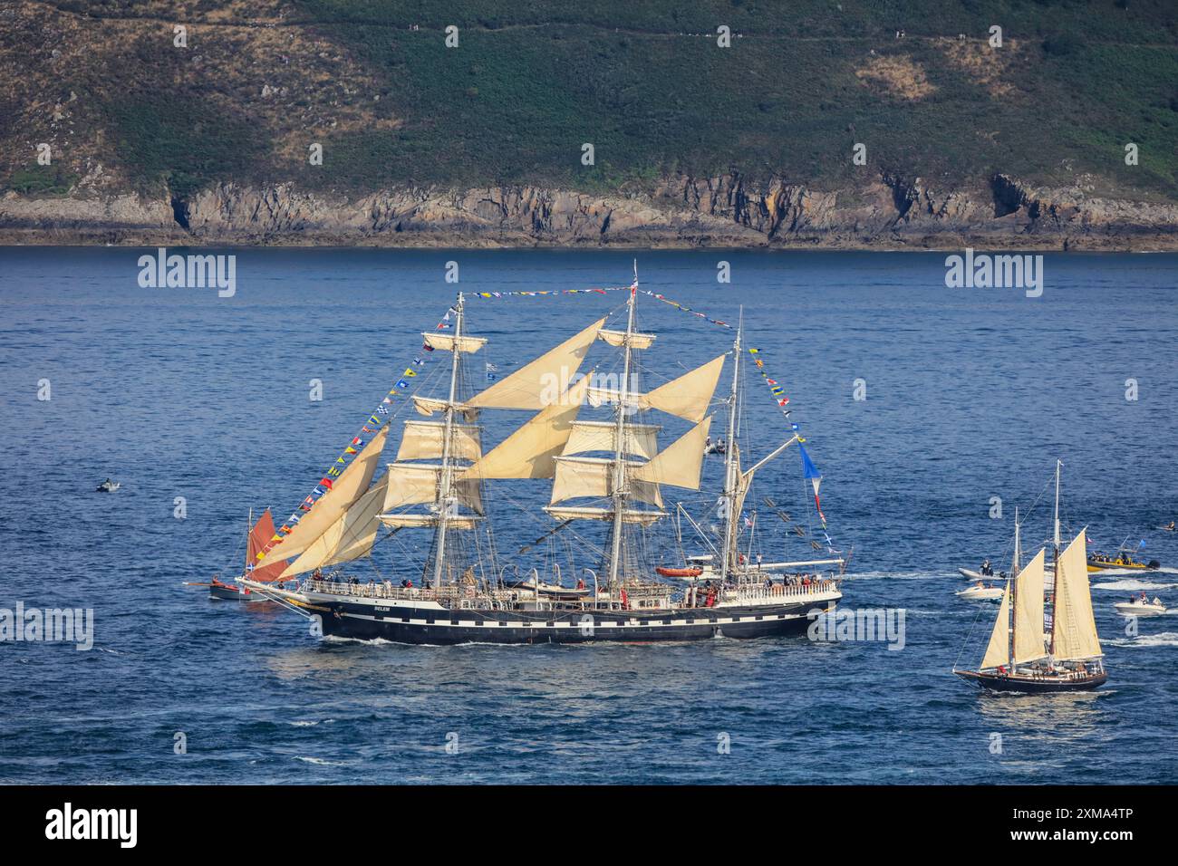Three-masted windjammer Belem, barque built in Nantes in 1896, La ...