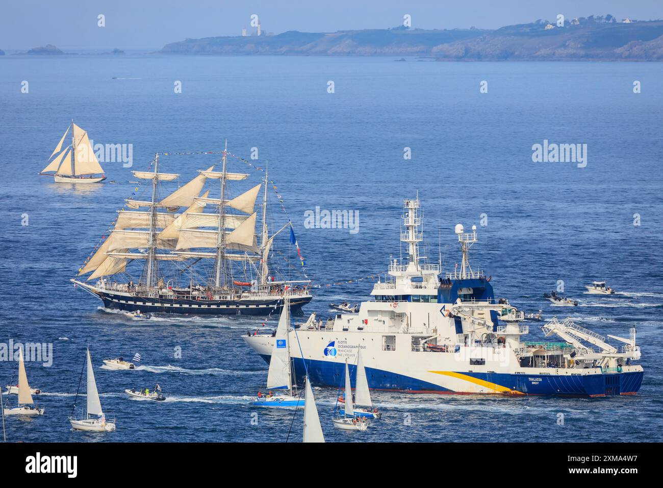Research vessel Thalassa of the French marine research institute ...