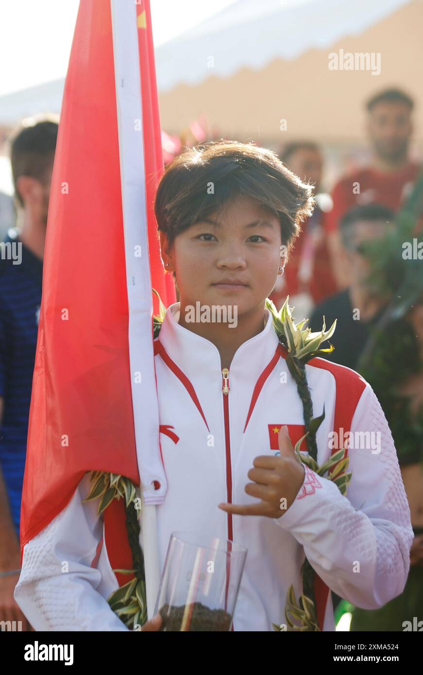 Tahiti, French Polynesia. 26th July, 2024. Yang Siqi of Team China ...