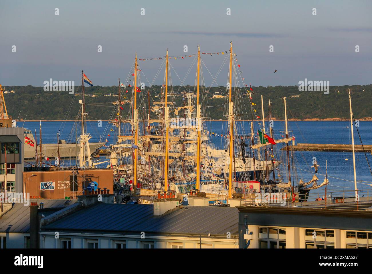 Port de Commerce harbour, traditional four-masted sailing ship Santa ...