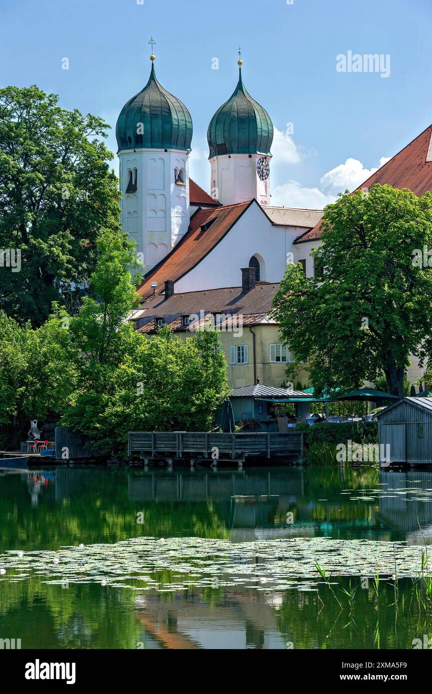 Abbey of seeon in the lake klostersee hi-res stock photography and ...