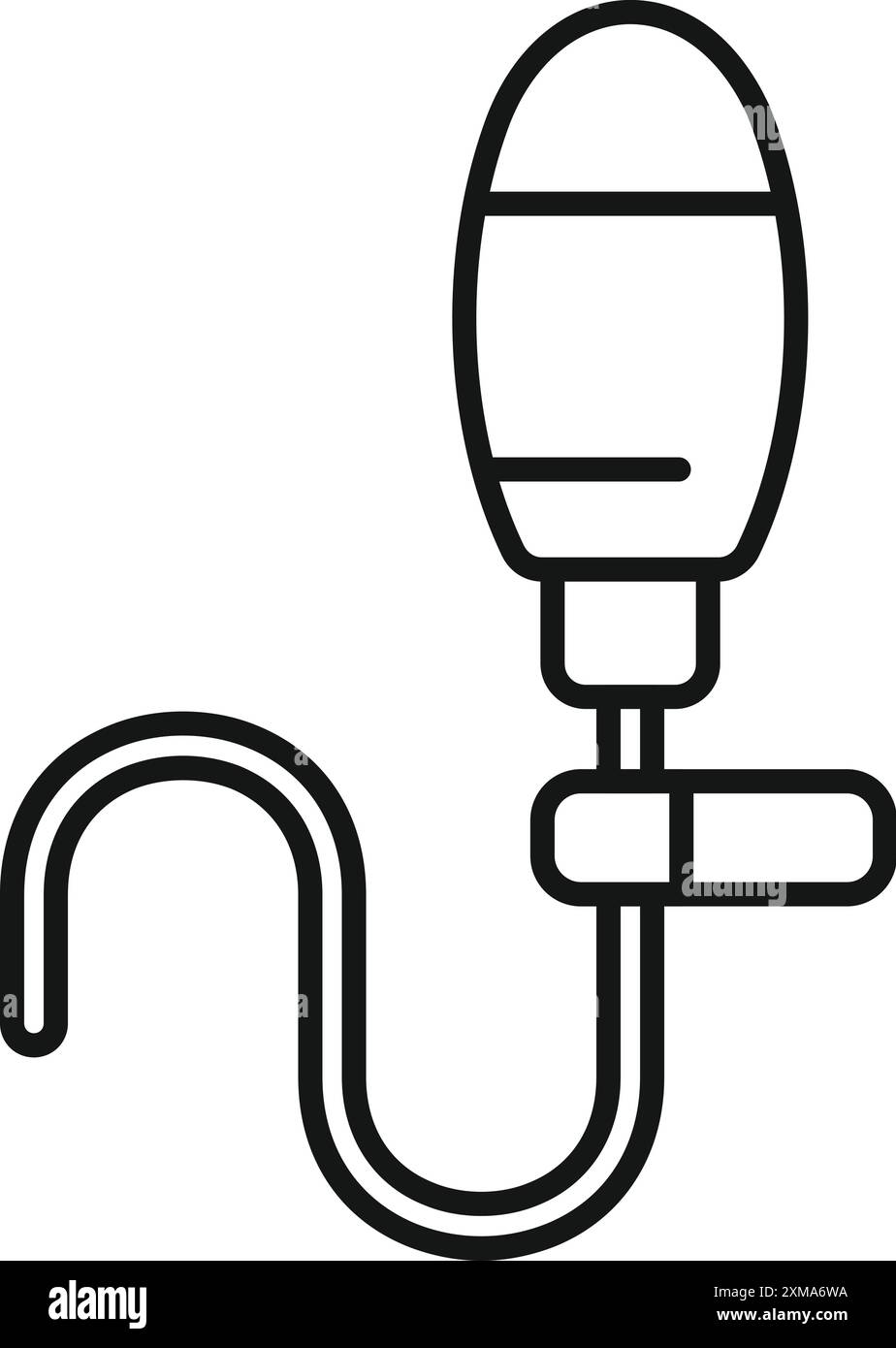 Simple line icon of a medical dropper, suggesting the preparation of ...