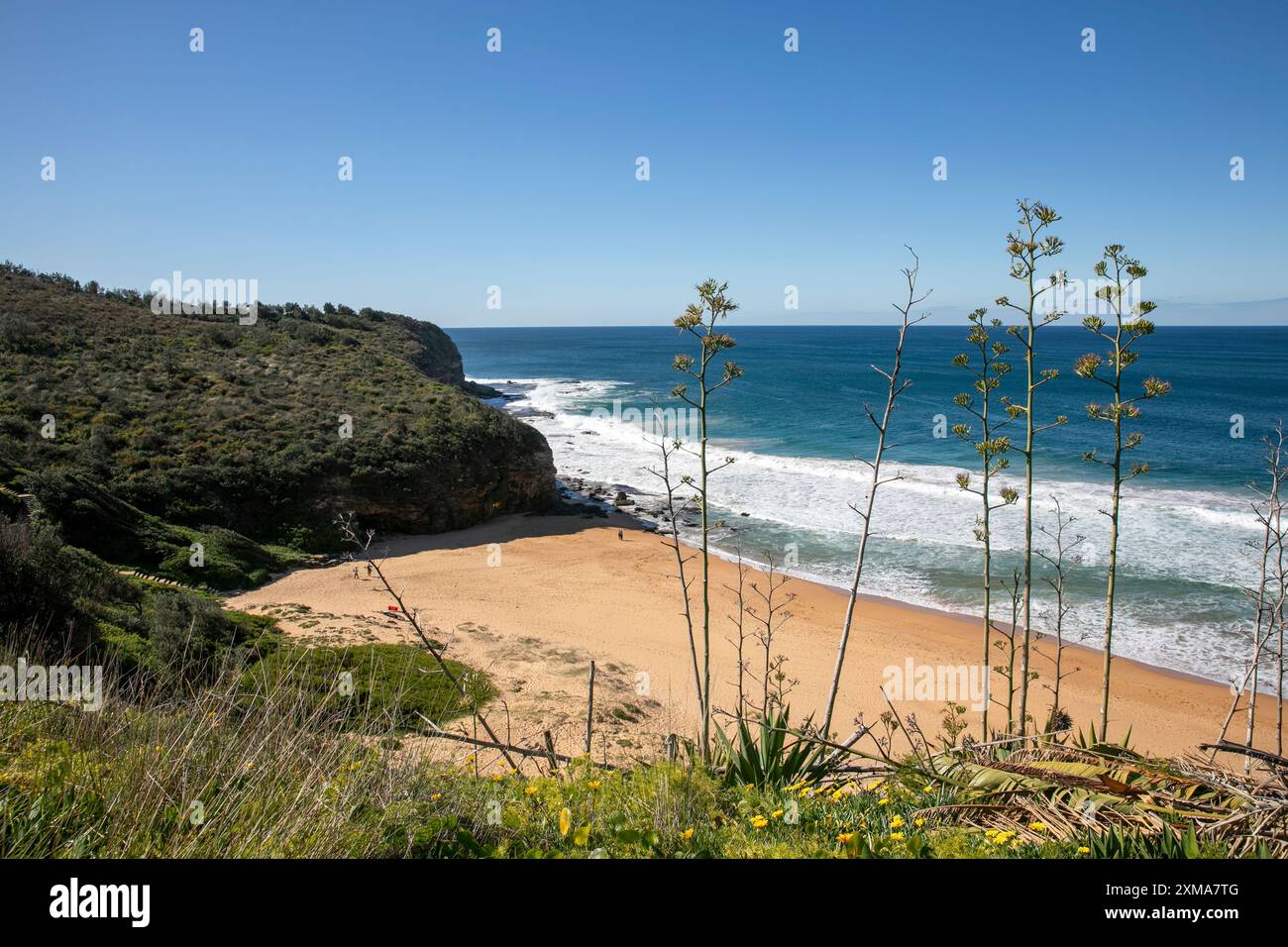 Turimetta beach on Sydney east coast in Warriewood on the northern ...