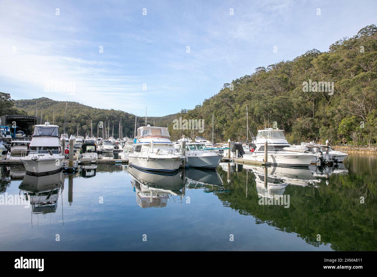 Australian boat marina, D'Albora marina at Akuna Bay in Ku-ring -gai ...