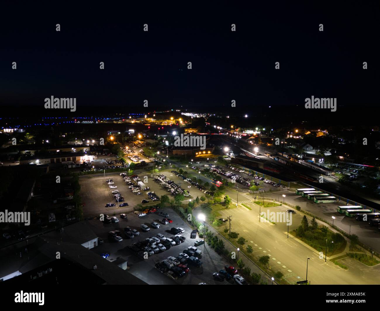 Night aerial photo Hyannis Cape Cod Massachusetts 2024 Stock Photo - Alamy