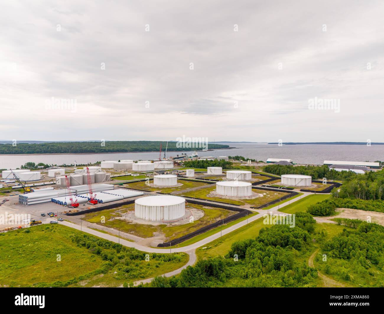 Oil refinery. Aerial drone photo Stock Photo - Alamy