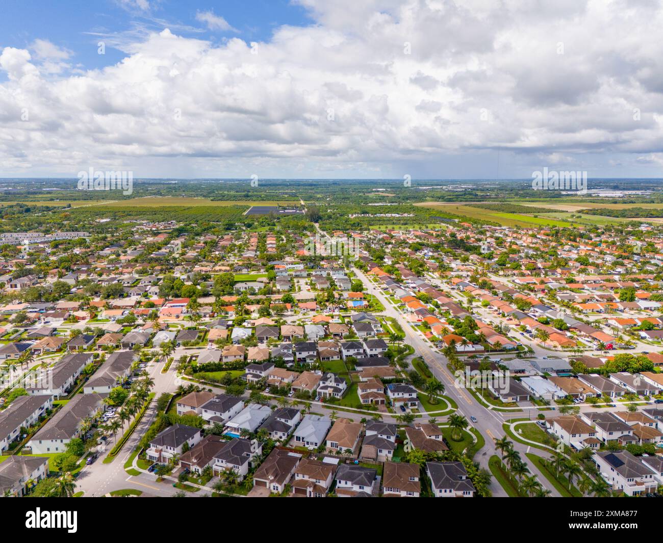 Kendall, Miami, Florida, USA. Aerial photo of residential neighborhoods ...