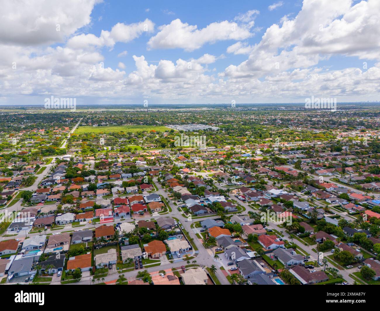 Kendall, Miami, Florida, USA. Aerial photo of residential neighborhoods ...