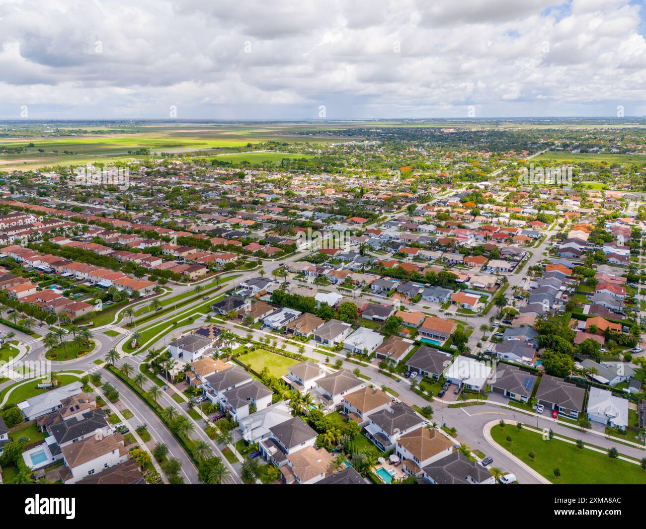 Kendall, Miami, Florida, USA. Aerial photo of residential neighborhoods ...
