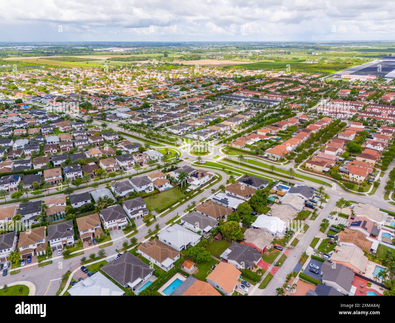 Kendall, Miami, Florida, USA. Aerial photo of residential neighborhoods ...
