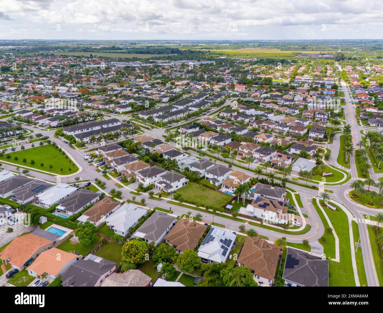 Kendall, Miami, Florida, USA. Aerial photo of residential neighborhoods ...