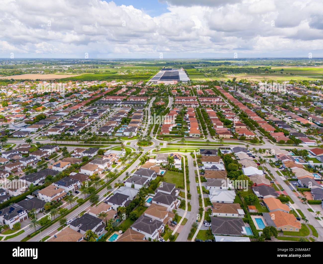 Kendall, Miami, Florida, USA. Aerial photo of residential neighborhoods ...