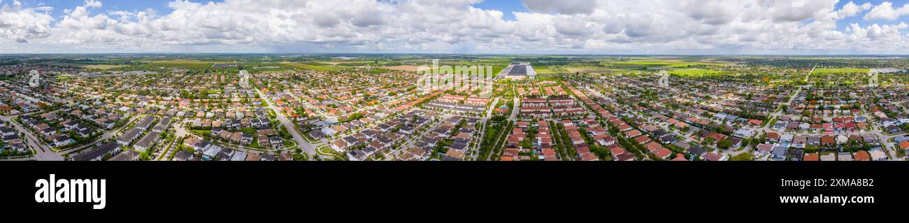 Kendall, Miami, Florida, USA. Aerial panoramic stitched photo photo of ...