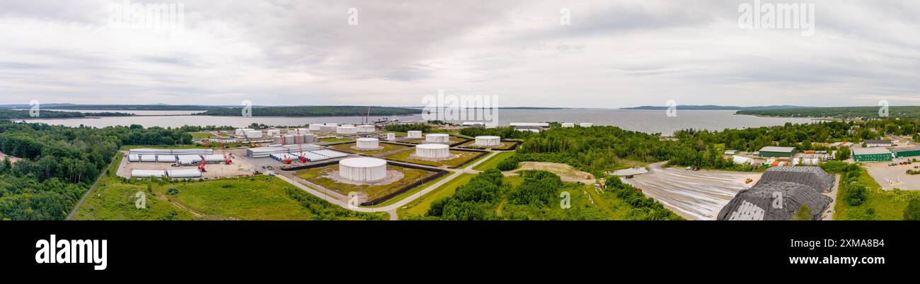 Oil refinery. Aerial drone photo Stock Photo - Alamy