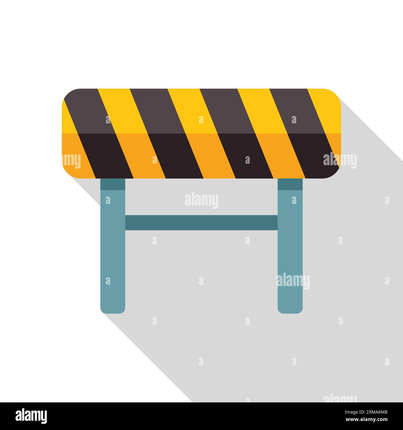 Striped barrier is blocking access with yellow and black stripes Stock ...