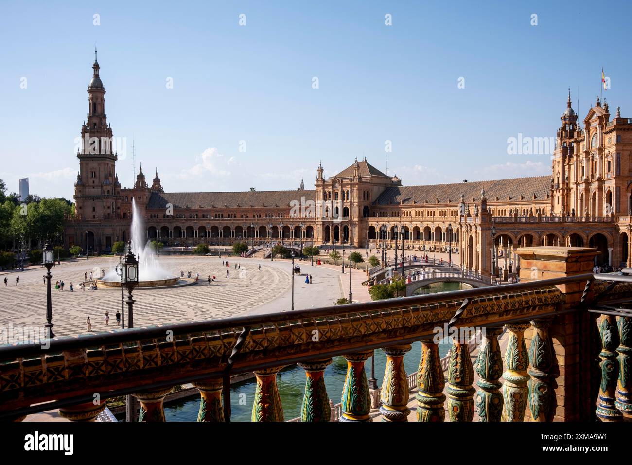 Plaza de Espana in Seville, one of the most visited tourist places in ...