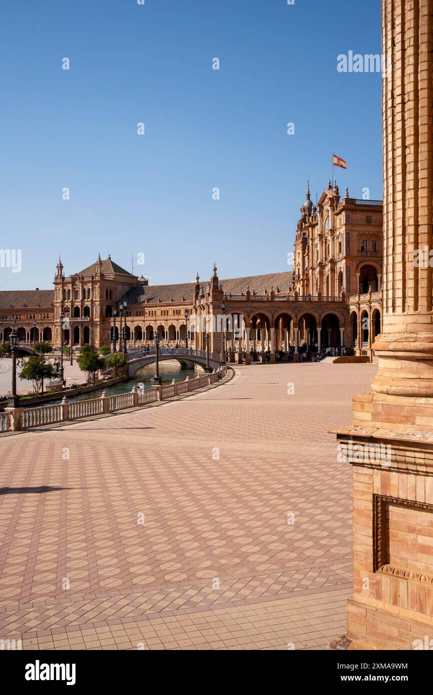 Plaza de Espana in Seville, one of the most visited tourist places in ...