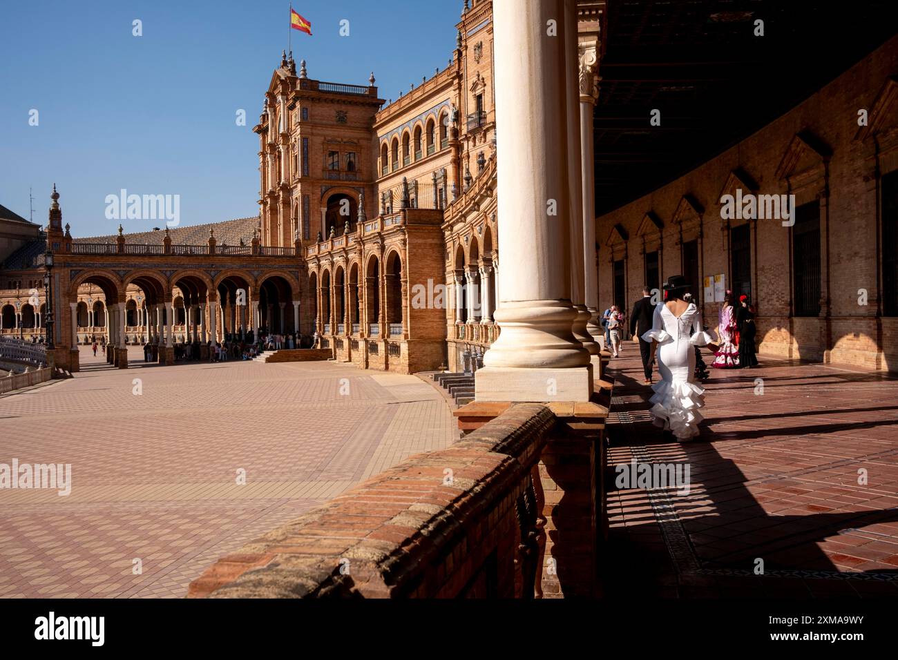 Plaza de Espana in Seville, one of the most visited tourist places in ...