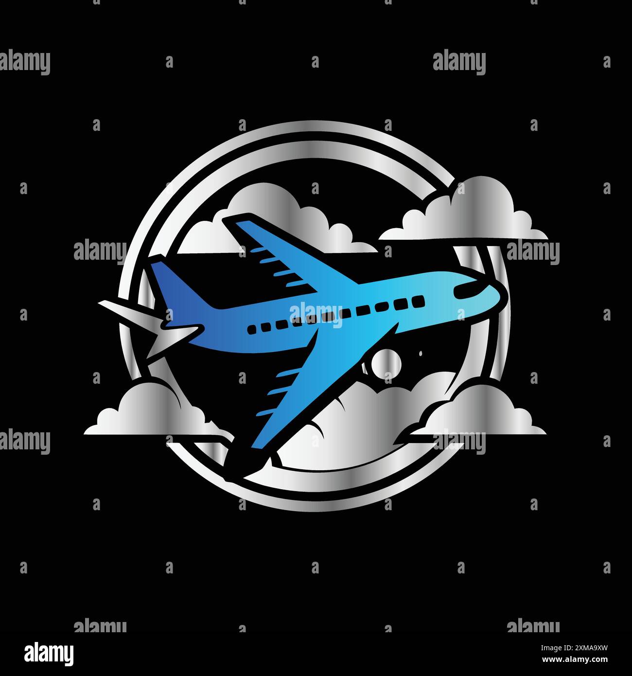 Airplane Logo Design Vector, Emblem, Design Concept, Creative Symbol ...