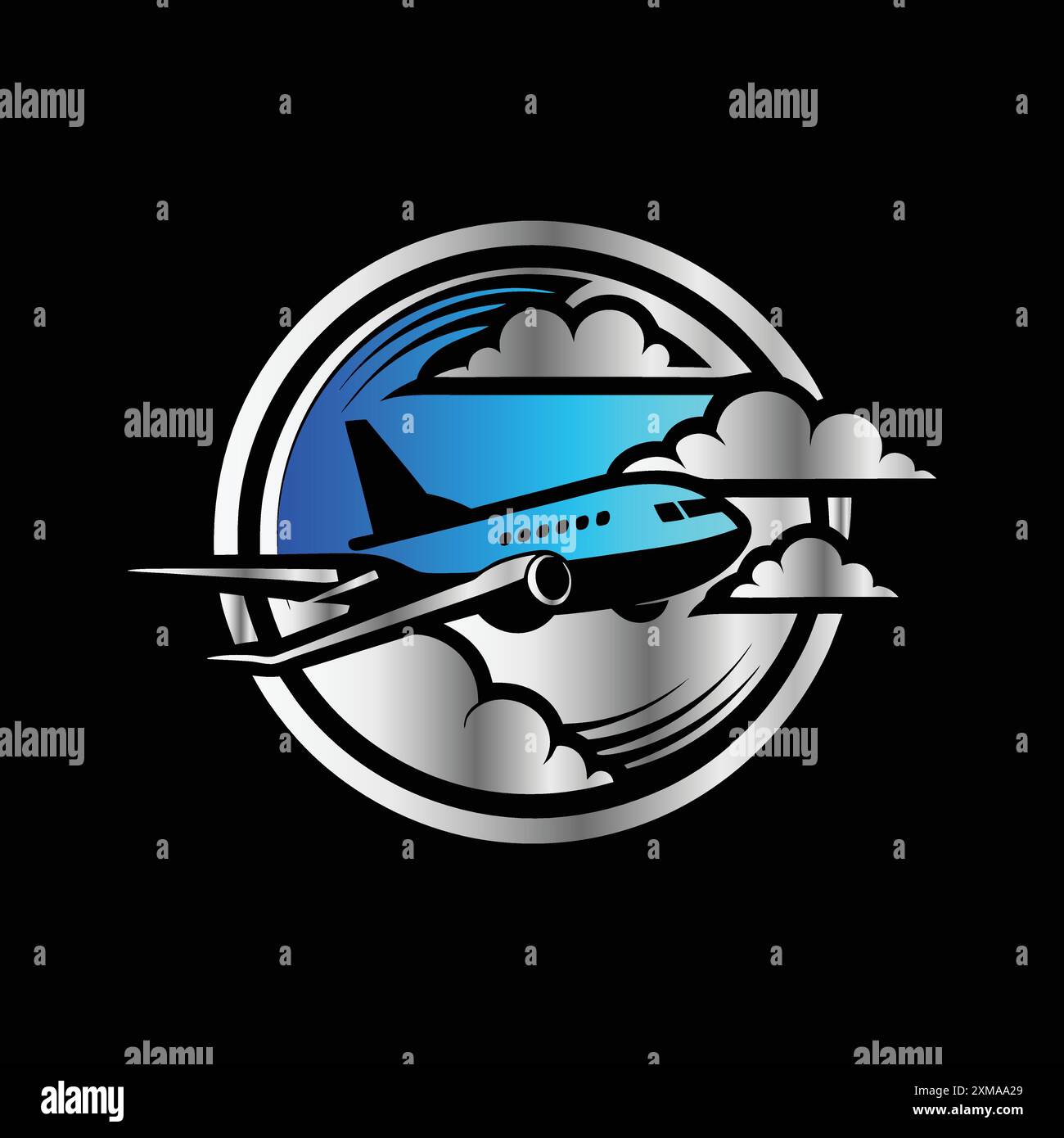 Airplane Logo Design Vector, Emblem, Design Concept, Creative Symbol ...