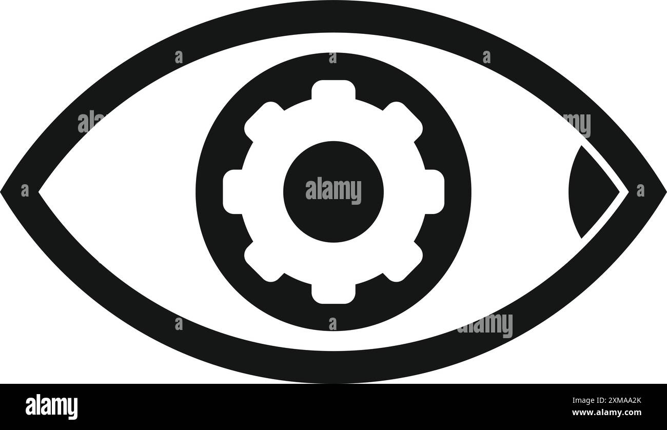 Human eye is watching with a gear mechanism for a vision concept Stock ...