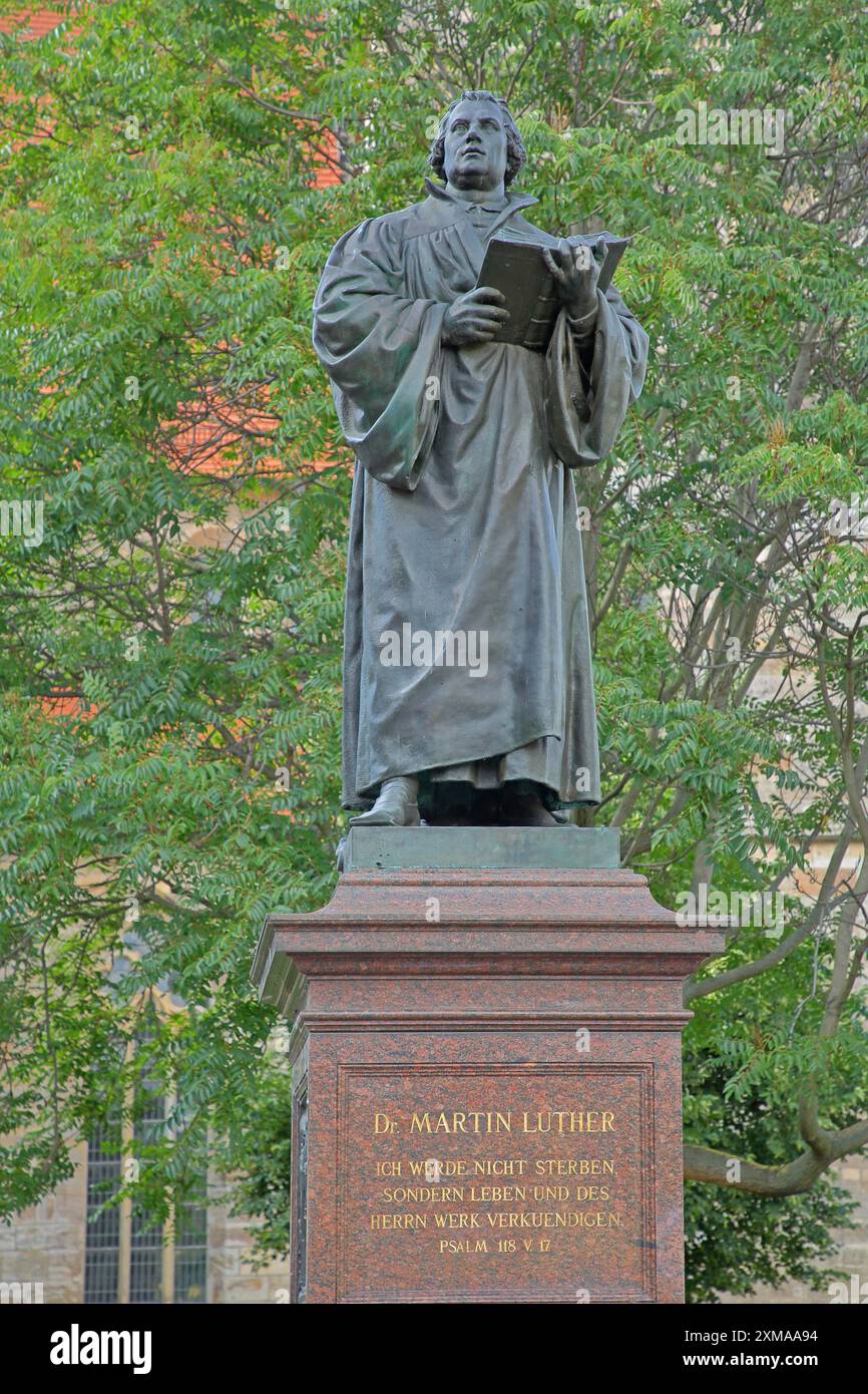Sculpture Martin Luther monument, Luther monument with inscription ...