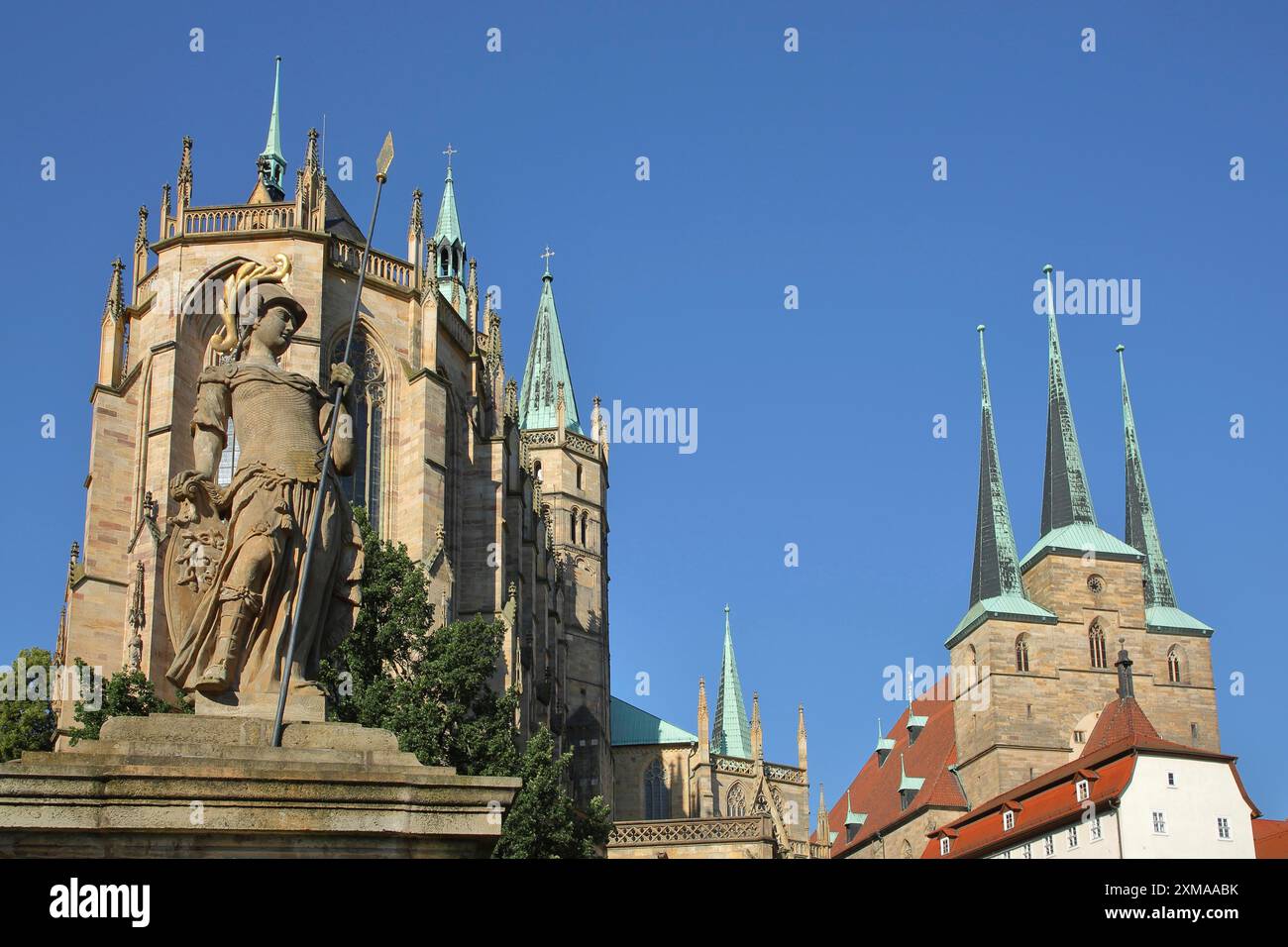 Minerva Fountain, Gothic UNESCO Cathedral and Gothic Church of St ...