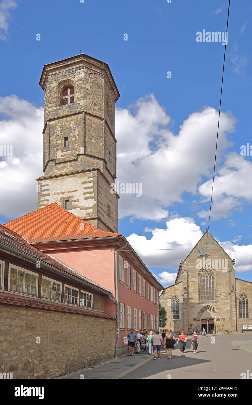 Historic St Paul's Tower and Predigerkirche, Erfurt, Thuringia, Germany ...
