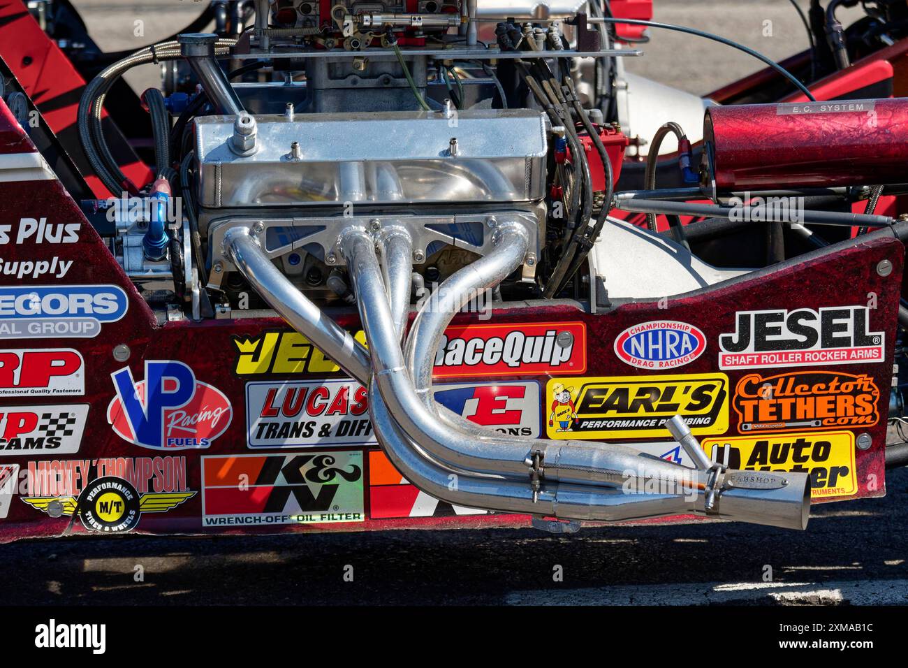 Motorsport, drag racing, top fuel race car engine, Napierville ...