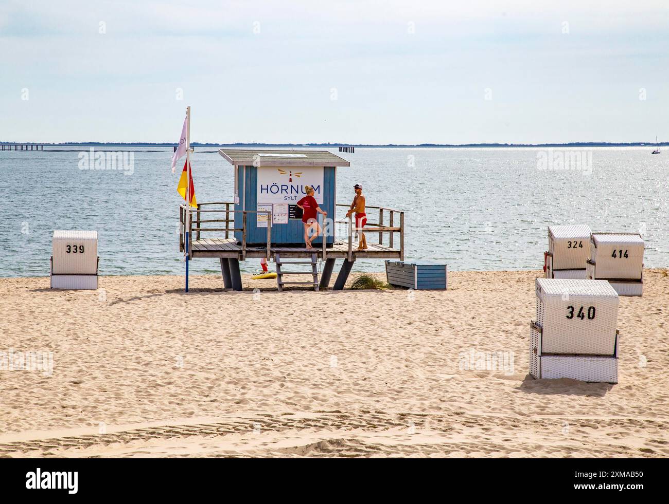 Beach station, rescue station, Oststrand, Hoernum, Sylt Stock Photo - Alamy