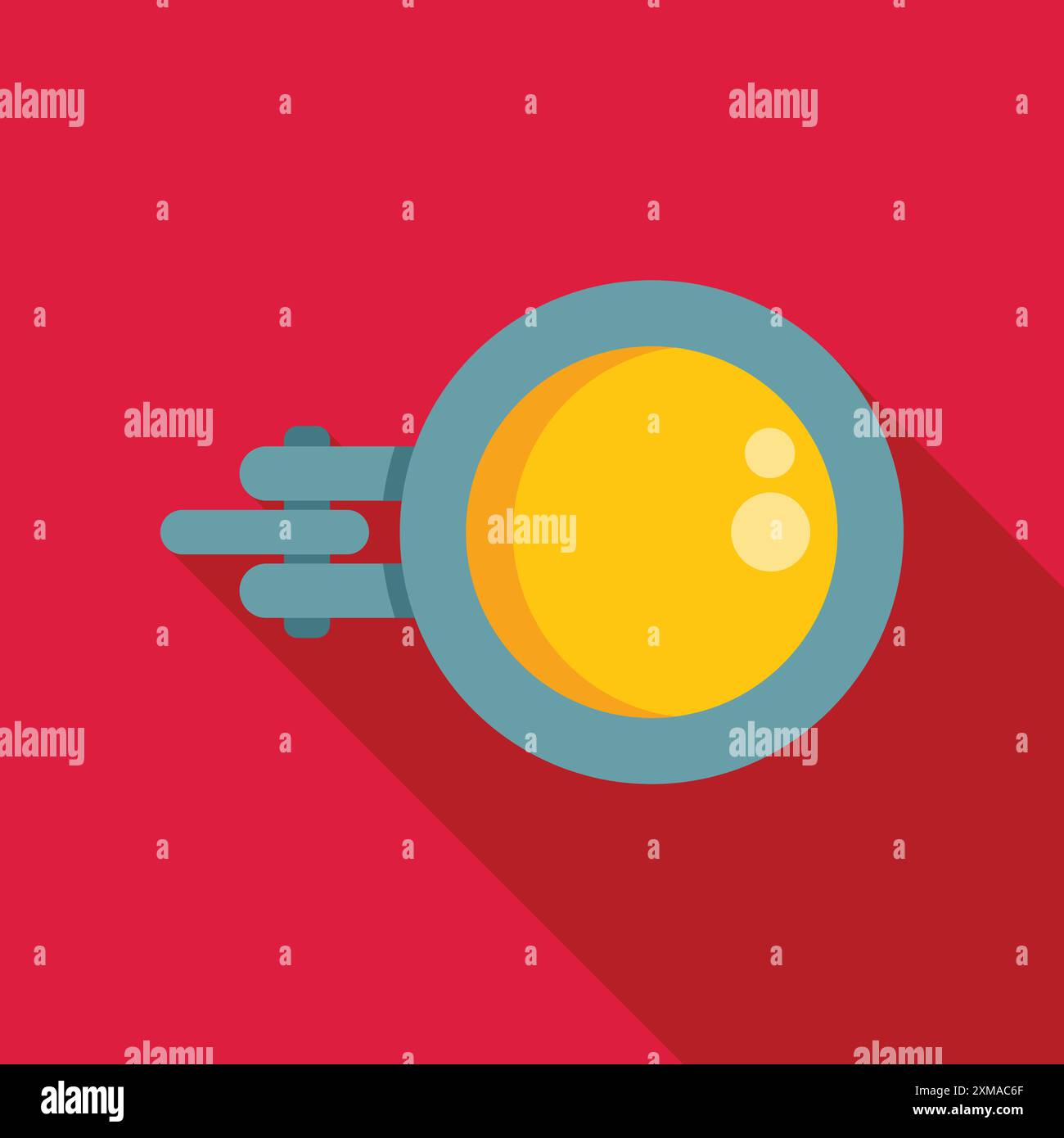 Round spaceship window showing planet while flying through space at ...